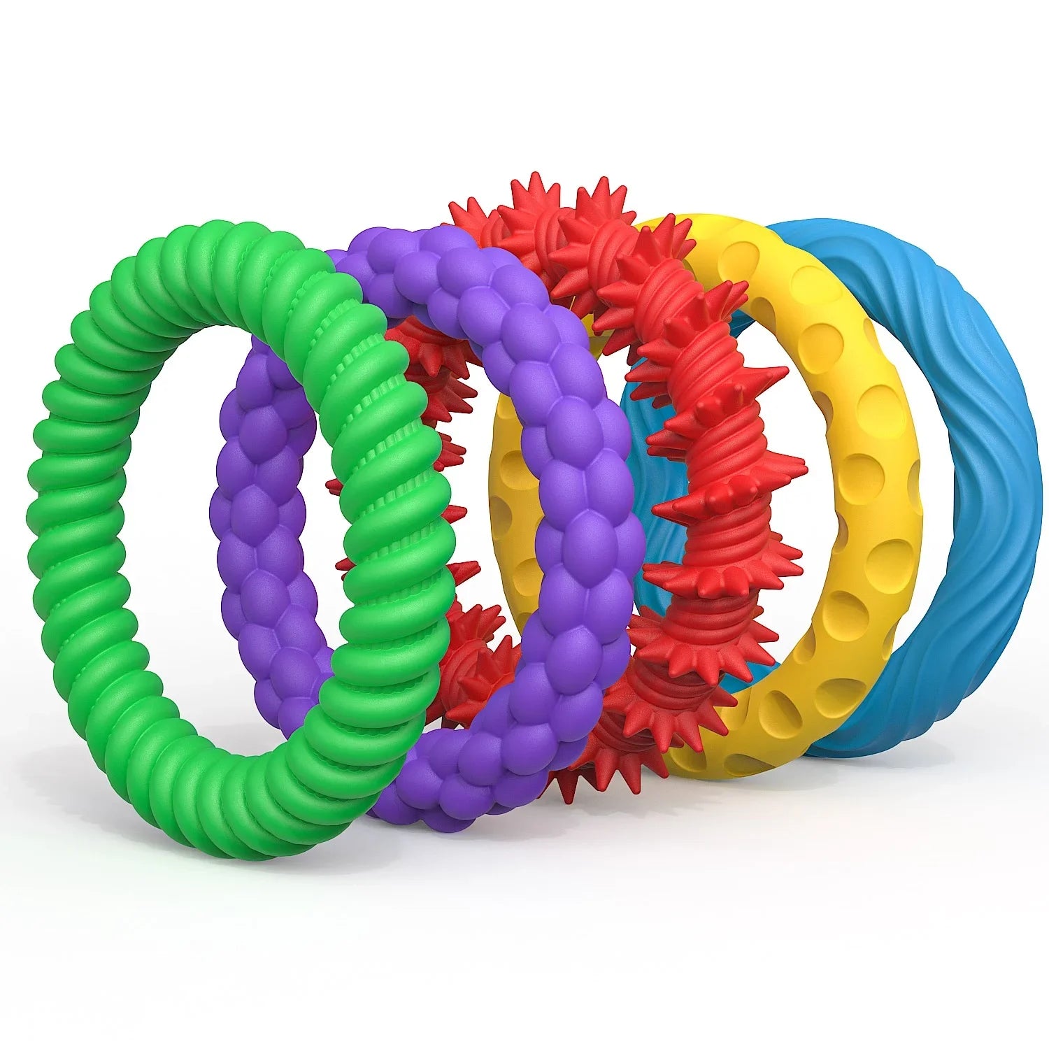 Luxe Calm Rings™ – Sensory Rings for Stress Relief, ADHD & Focus (5 ...